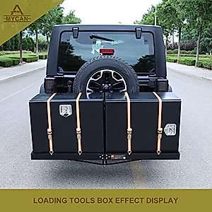 MYCAN Hitch Mount Cargo Carrier, Trailer Hitch Cargo Carrier 60 x 20 Inch, Tray Hitch Carrier Weight Capacity 500 LBS, Fits 2" Receiver Vehicles, Luggage Hitch Rack is Compatible With Some Accessories
