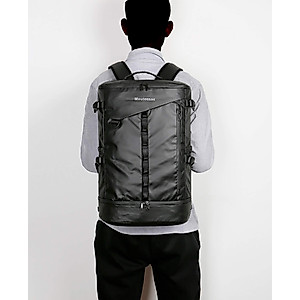 Mouteenoo Travel Backpack with Shoes Compartment for Gym Sports Hiking Water-Resistant Backpack for Men and Women (Black)