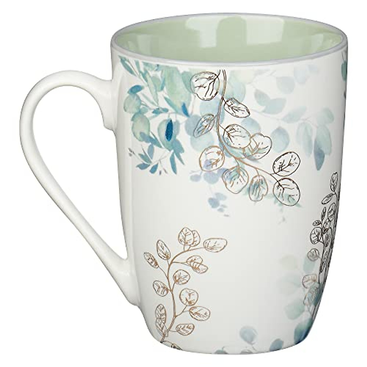 Christian Art Gifts Ceramic Encouraging Coffee and Tea Mug for Women: Made Everything Beautiful - Ecclesiastes 3:11 Inspiration Bible Verse for Hot and Cold Beverages, White and Sage Green, 12 oz.