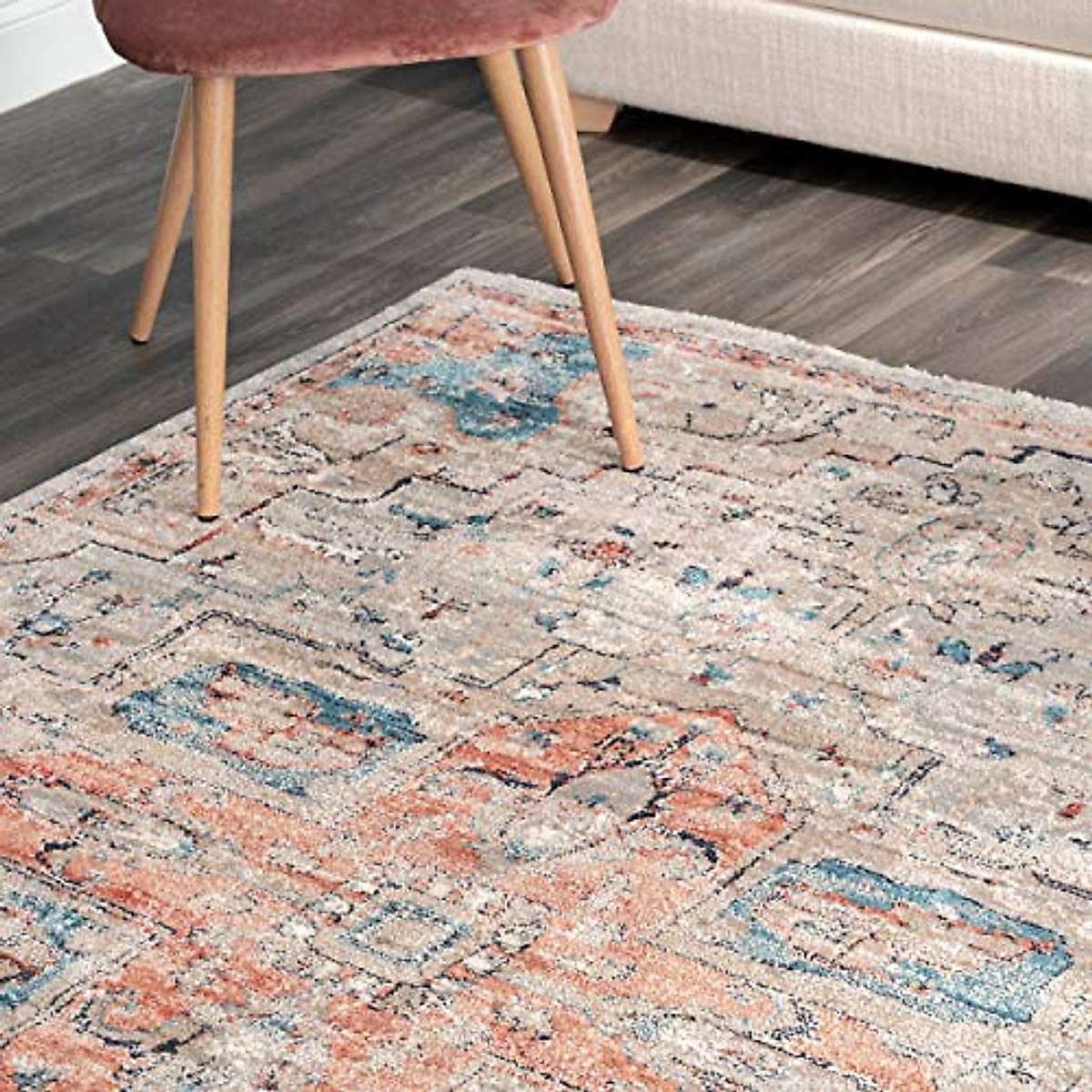 nuLOOM Janessa Croix Medallion Area Rug, 4x6, Beige