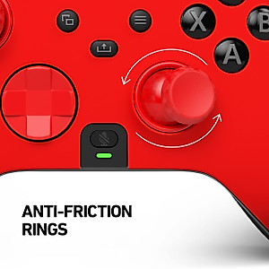 SCUF Instinct Controller Removeable Faceplate Kit - Anti Friction Rings - Xbox Series X, S, Xbox One - Red
