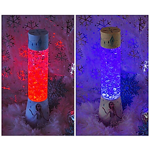 Ukonic Disney Frozen 2 Elsa Glitter Lamp | LED Light, Bedside Table Lamp for Desk | Home Decor Accessories and Room Essentials | Official Disney Princess Collectible | 12 Inches Tall