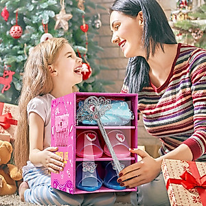 TOY Life Princess Toys for Girls with Princess Crown Play Jewelry for Little Girls Princess Dress Up Shoes for Toddler Girls Toys for 3+ Year Old Dress Up & Pretend Play for Girls Kids