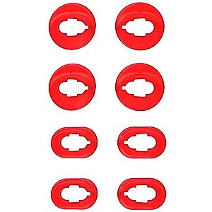BLUEWALL Wing Tips Eartips Ear Adapter for Galaxy Buds Live SM-R180 Headphones, Soft Eartips Adapter for Galaxy Buds Live SM-R180, Design, S/L Size, 4 Pairs, Red