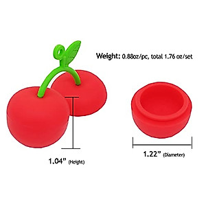 vitakiwi 10ml Cherry Silicone Wax Container Non-stick Jars (2)