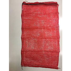 GARDEN TRENDS 18"x32" Reusable Produce Bags - Mesh Produce Bags For Produce - Onion Bags - Firewood Bags - Roadside or Storage Produce Bags (18x32 in., Red, 10 Units Means 10 Total Bags)