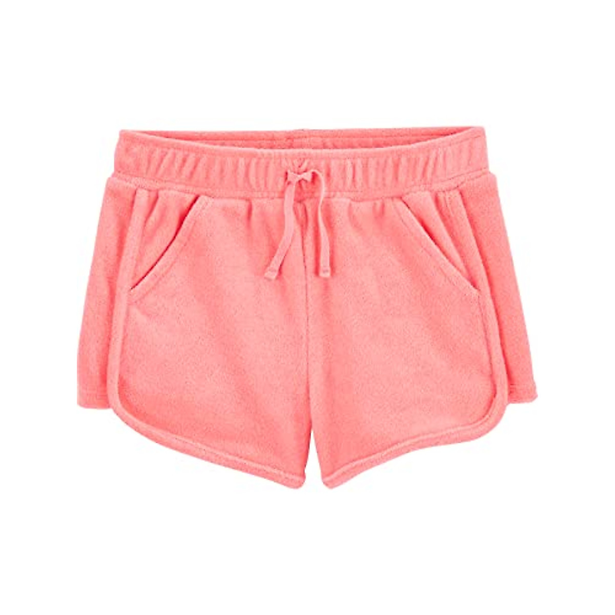 Simple Joys by Carter's Girls' Hooded Cover-Up and Shorts, Navy Dots/Pink, 12 Months