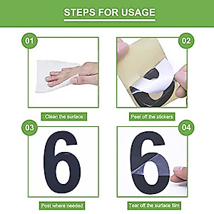 Reflective Mailbox Numbers for Outside, 4 Sets Large 4 inch 0-9 Self Adhesive Address Numbers for House Doors (4 inch, Silver)