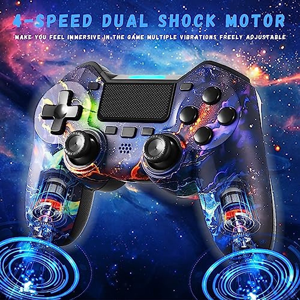 TERIOS Wireless Controller Compatible with PS4/Slim/Pro Controller for Playstation 4 with Built-in Speaker/Stereo Headset Jack/Dual Vibration/6-Axis Motion/Programming/1000mAh Battery/Auto Fire Turbo