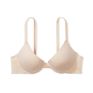 Victoria's Secret Pink Wear Everywhere Push Up Bra, Padded, Smoothing, Bras for Women, Beige (34B)