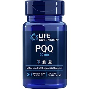 Life Extension PQQ (Pyrroloquinoline Quinone) 20mg Promotes The Growth of New Cellular Mitochondria - Gluten-Free, Once-Daily, Non-GMO, Vegetarian - 30 Vegetarian Capsules