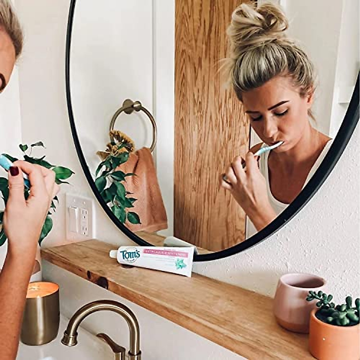 Tom's of Maine Fluoride-Free Antiplaque & Whitening Toothpaste, Peppermint (5.5 oz, 4 pk.)