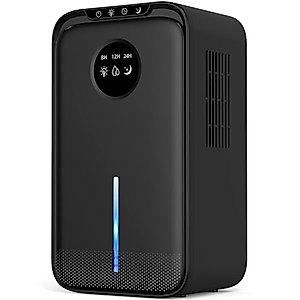 SAMSICHI Dehumidifier, 85 OZ Dehumidifiers for Room for Home, (800 sq. ft.) Quiet Dehumidifiers for Bathroom, Bedroom, Closet, RV, 7 Colors LED Auto Shut Off Dehumidifier with Drain Hose