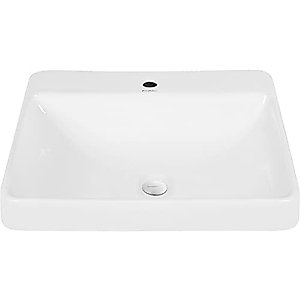 Swiss Madison Well Made Forever SM-VS202 Carré Vessel Sink, Glossy White