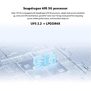 Xiaomi Redmi Note 11E Pro 5G (for Tmobile Mint Tello & Global) (128Gb + 8Gb) Factory Unlocked 6.67 108Mp Cam (Dark World)