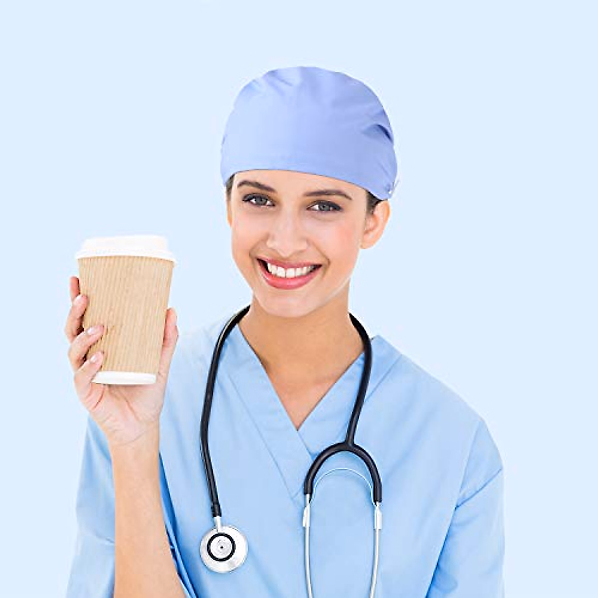 Syhood 12 Pieces Working Caps Gourd-Shaped Tie Back Hats Button Hats Unisex Hats with Sweatband, 12 Colors