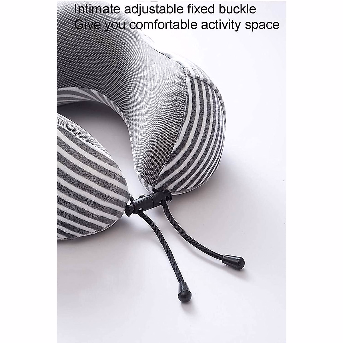 JYYBN Travel Pillow 100% Pure Memory Foam Neck Pillow, Chin and Neck Support Cushion U Shaped Portable Travel Pillow for Kids Adults Aircraft Car Train Office