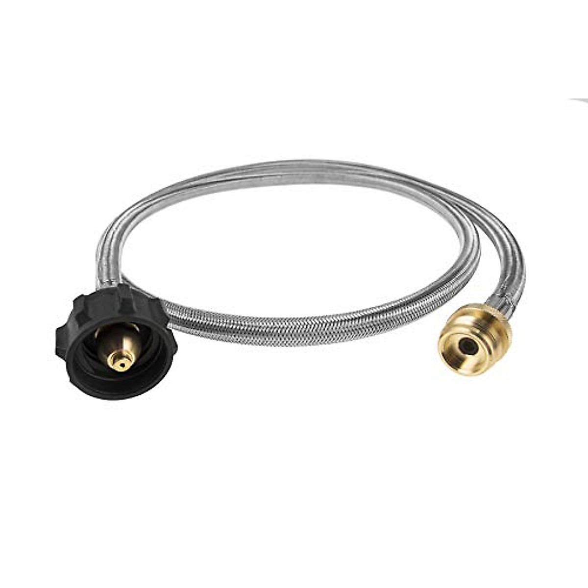 AJinTeby Griddles Regulator Gas Grill Regulator and 5FT Stainless Steel Braided Propane Adapter Hose for Blackstone 17 Inch and 22 Inch Tabletop Griddle; Pit Boss PB336GS, Blue Rhino Razor Griddle