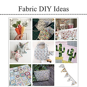 Retro Floral Print Precut Quilting Fabric 100% Cotton Fabric Squares 8x8 for Quilt Beginners (25Pcs) SZRUIZFZ