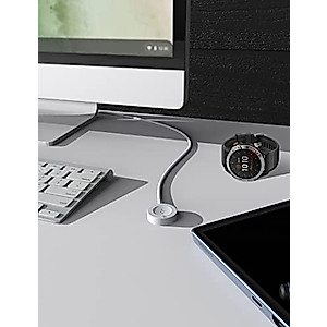 2-Pack Charger for Fossil Gen 6 Gen 5 Gen 5E Gen 4 Smartwatch Charging Cable Cord for Emporio Armani, Skagen falster 2, Misfit Vapor 2, Diesel Guard 2.5, Michael Kors Runway 3.3Ft/1M White