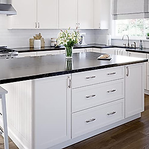 Franklin Brass Pierce (10-Pack) Cabinet Handles 4' Hole Center Brushed Nickel Kitchen Drawer Pulls Dresser, Furniture Hardware P29615K-SN-B