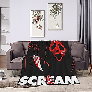 Halloween Horror Movie Blanket,Ultra-Soft Throw Blanket Air Conditioner Sofa Warm Blanket,Micro Fleece Light Weight Blanket50 x40
