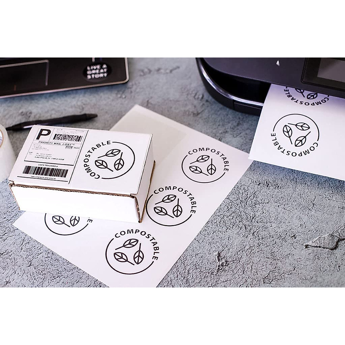 Premium Label Supply White Sticker FBA Labels – 4" x 3.33" – Laser/Inkjet Compatible – (6 Labels/Sheet), 25 Sheets - 150 Total Adhesive Labels