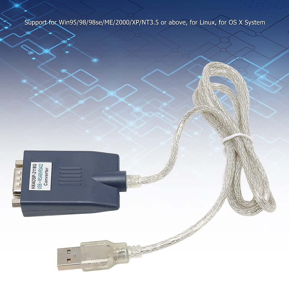 Naroote USB to RS422 Serial Adapter, Easy Connection Widely Compatible USB to RS485 Serial Adapter for Laptop