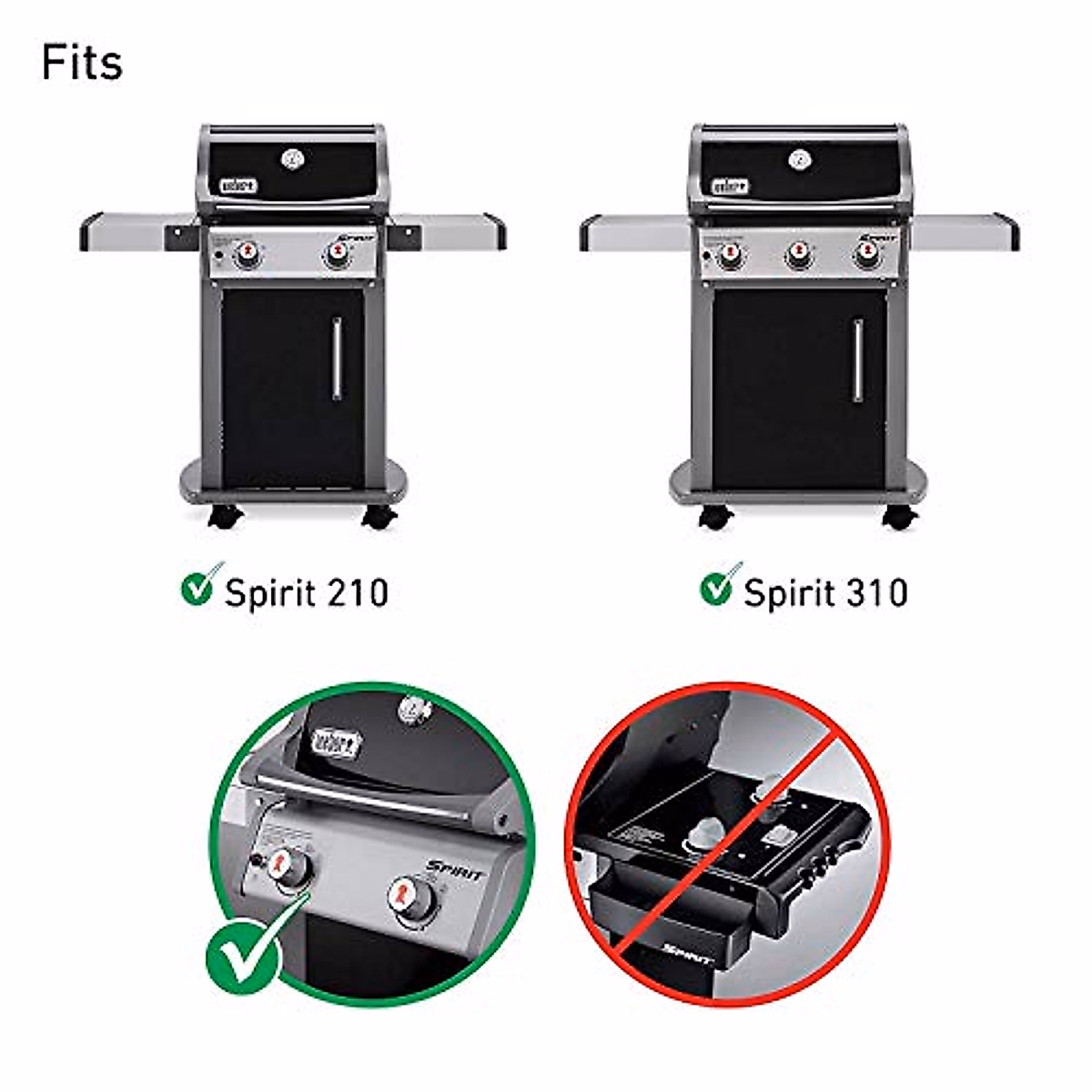 Uniflasy 7642 Grill Igniter Button for Weber Spirit 210 & Spirit 310 Grill Models with Up Front Controls (Model Years 2013 and Newer), Igniter Kit for Models E-210, S-210, E-310, SP-310