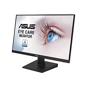 ASUS 23.8” 1080P Monitor (VA247HE) - Full HD, 75Hz, Adaptive-Sync/FreeSync™, Low Blue Light, Flicker Free, Eye Care, VESA Mountable, Frameless, HDMI, DVI, VGA, Tilt Adjustable, 12.8"x21.3"x1.9", Black