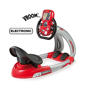 Smoby: V8 Driver, Kids Can Play and Develop Real Life Skills, Features Includes Back Lit Screen, Real Sounds and Mechanical Pedals, for Ages 3 and up