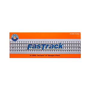 Lionel FasTrack 10” Straight Track, Electric O Gauge, 4-Pack