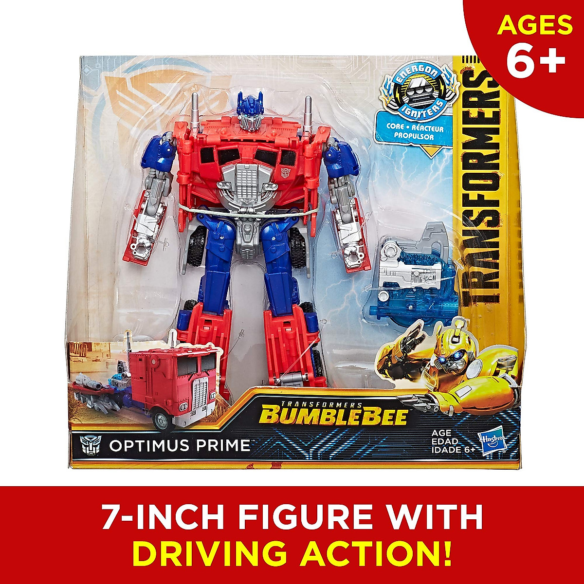 Transformers: Bumblebee Movie Toys, Energon Igniters Nitro Bumblebee Action Figure - Included Core Powers Driving Action - Toys for Kids 6 & Up, 7"