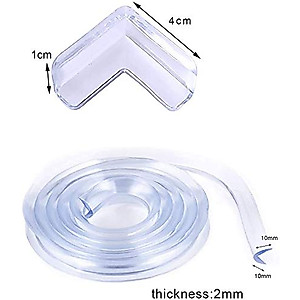 M MAIUS Edge Corner Protector, 20ft Corner Guards Baby Proofing&10 Pack Toddler Corner Protector, Furniture Clear Toddler Edge Protectors Table Corners Protection Child Safety Kit Bumper Strip