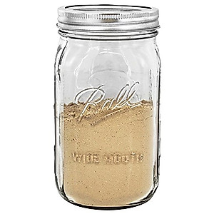 Ball Wide Mouth 32-Ounces Quart Mason Jars with Lids and Bands, Set of 2