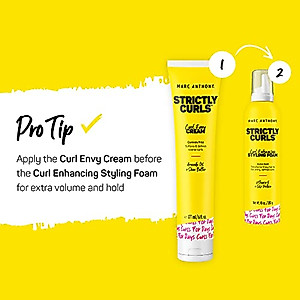 Marc Anthony Strictly Curl Enhancing Styling Foam , Extra Hold - Vitamin E & Silk Proteins Transforms Frizzy Hair to Full , Shiny , Defined Curls - Sulfate-Free Anti-Frizz Mousse Product