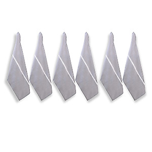 LANE LINEN Kitchen Towels Set - 100% Pure Cotton Dish Towels for Kitchen, Super Absorbent Kitchen Hand Towel, Grey Tea Towels, Soft & Durable Dish Cloths, Pack of 6 – 15”x25”, Grey Chambray