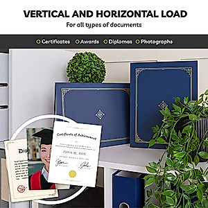 Navy Blue Certificate Holders 8.5 x 11 Multi Pack (30 Count) - Diploma Cover - Birth Certificate Holder for Travel - Certificate Paper 8.5 x 11 - Diploma Holder - Baby Dedication Certificates