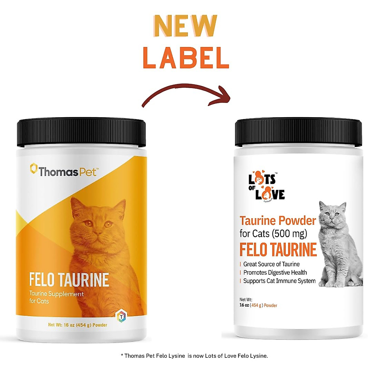 FELO Taurine - Taurine Supplement for Cats, Taurine for Cats, Taurine Powder for Cat - 16 Oz, Powder (Thomas Pet Earlier)