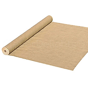 CleverDelights 60" Premium Burlap Roll - 5 Yards - Finished Edges - Tight Weave - Natural Jute Burlap Fabric