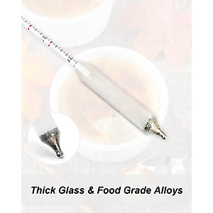 ULXIOM Maple Syrup Hydrometer, Baume and Brix Scale for Measure Sugar and Moisture Content (Density) of Boiled Sap