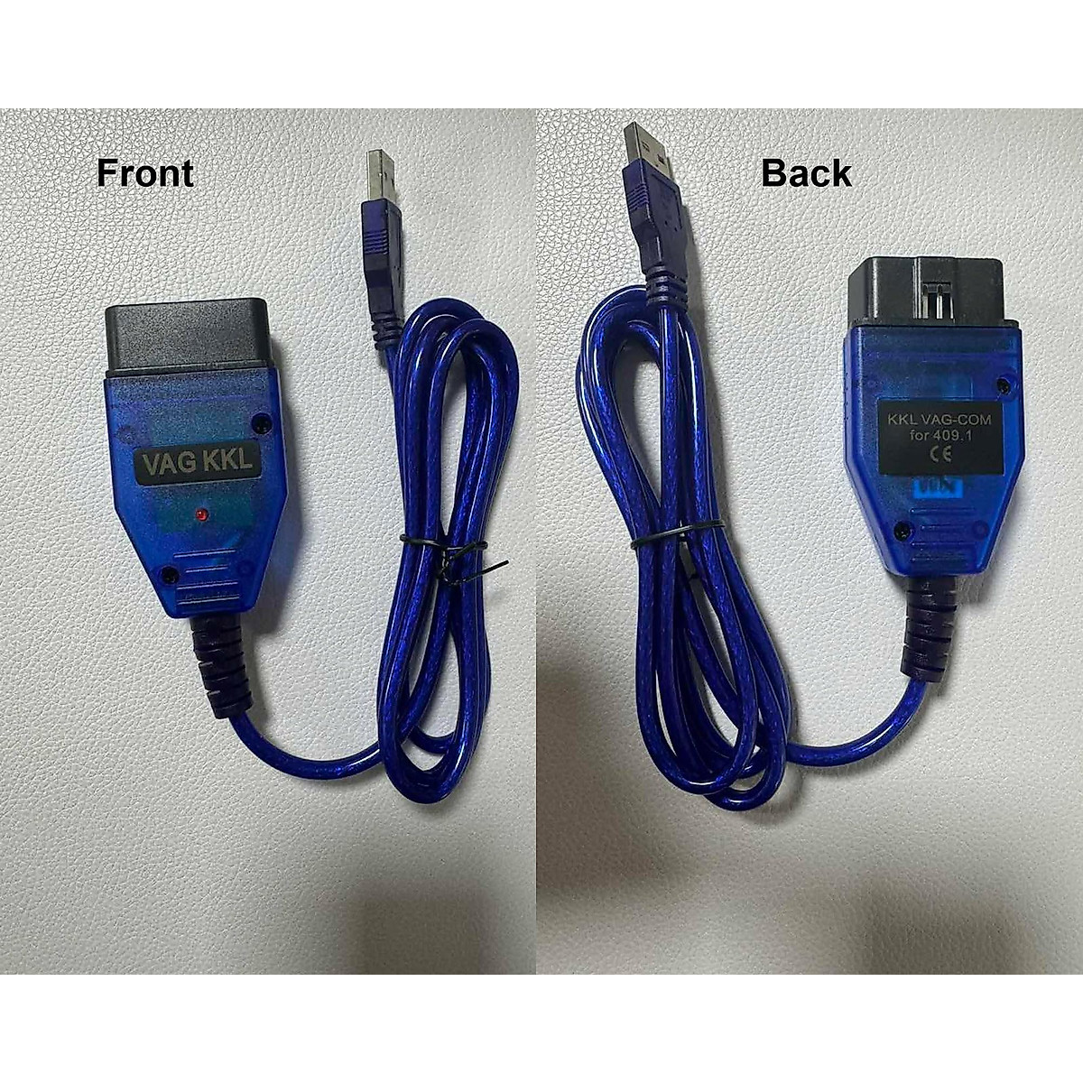 OBDII Scanner Diagnostic Cable for VW Audi Skoda Seat Volkswagen, Support VAG-COM KKL 409.1, 16-Pin Car Programming Cable, OBD II Adapter Connector Cable Scan Tool, for Win XP/ WIN7 32bits ONLY 1