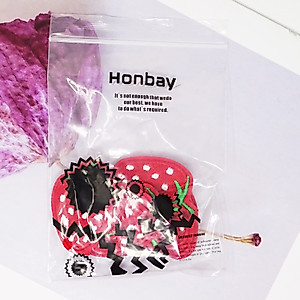 Honbay 10PCS Cute Red Strawberry Appliques Decorative Patches Embroidered DIY Sew on/Iron on Patches for Shirts, Coats, Jackets, Backpacks, Hats, Jeans