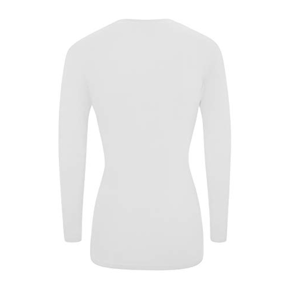 Natural Uniforms Women's Under Scrub Tee V-Neck Long Sleeve T-Shirt-3-Pack (Large, White)