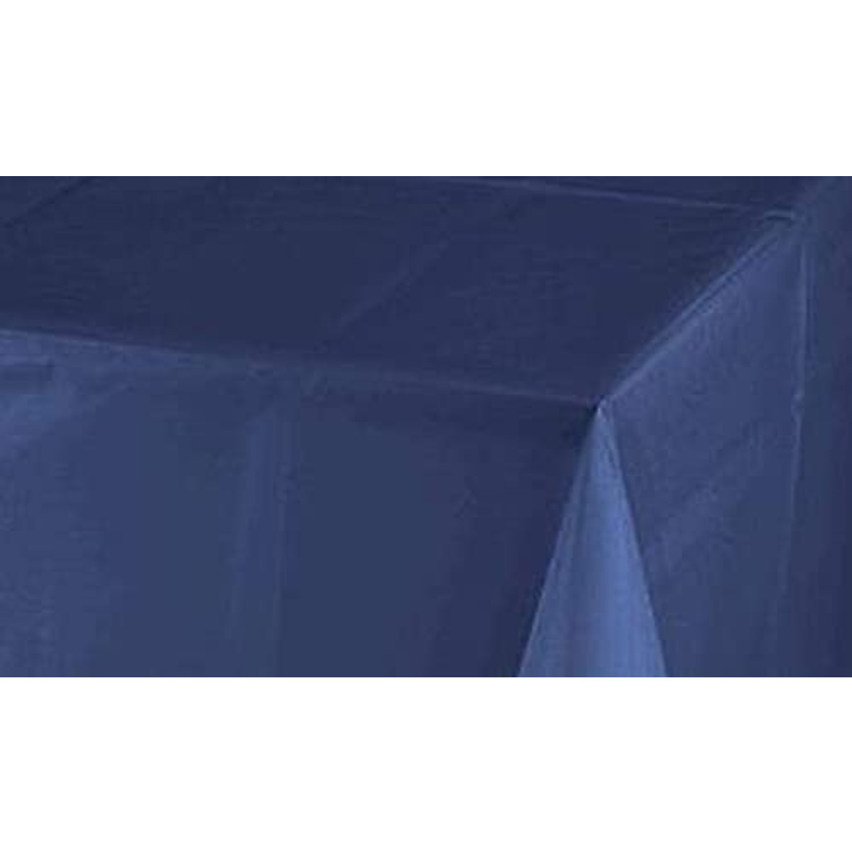 CREATIVE CONVERTING Plain 54" x 108", Plastic, Covers an 8' Banquet Table-Navy