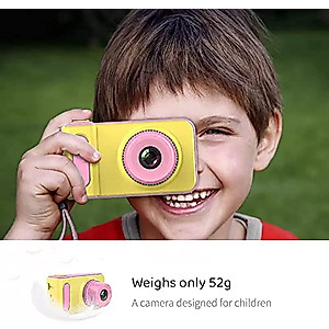 eDealz Full 1080P Kids Selfie HD Compact Digital Photo and Video Rechargeable Camera with 2" LCD Screen, Video Games and Micro USB Charging (Pink, with SD Card)