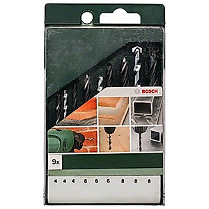 Bosch 2609255483 HSS-R Metal/Wood/Stone Drill Bit Set (9 Pieces)