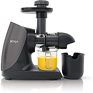 Ninja JC101 Cold Press Pro Compact Powerful Slow Juicer with Total Pulp Control & Easy Clean, Graphite (Renewed), BLACK, 13.78 in Lx6.89 in Wx14.17 in H