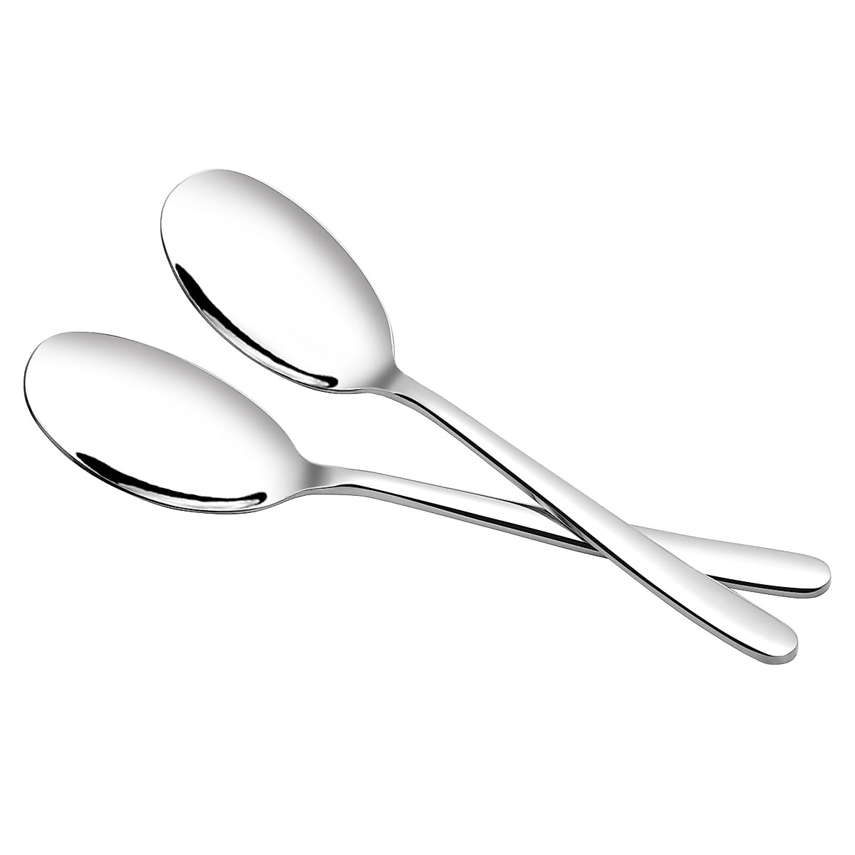 Vababa 8-Piece Stainless Steel Large Buffet Serving Spoon, Sliver, F