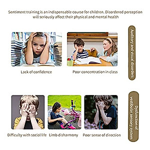 GAKINUNE Sit and Spin Kids Sensory Chair Spin Activity Toy Wobble Stool Chair Seat Autism Sensory Toys Kids Rocking Chair Swivel Chair Enhance Kids Balance Blue